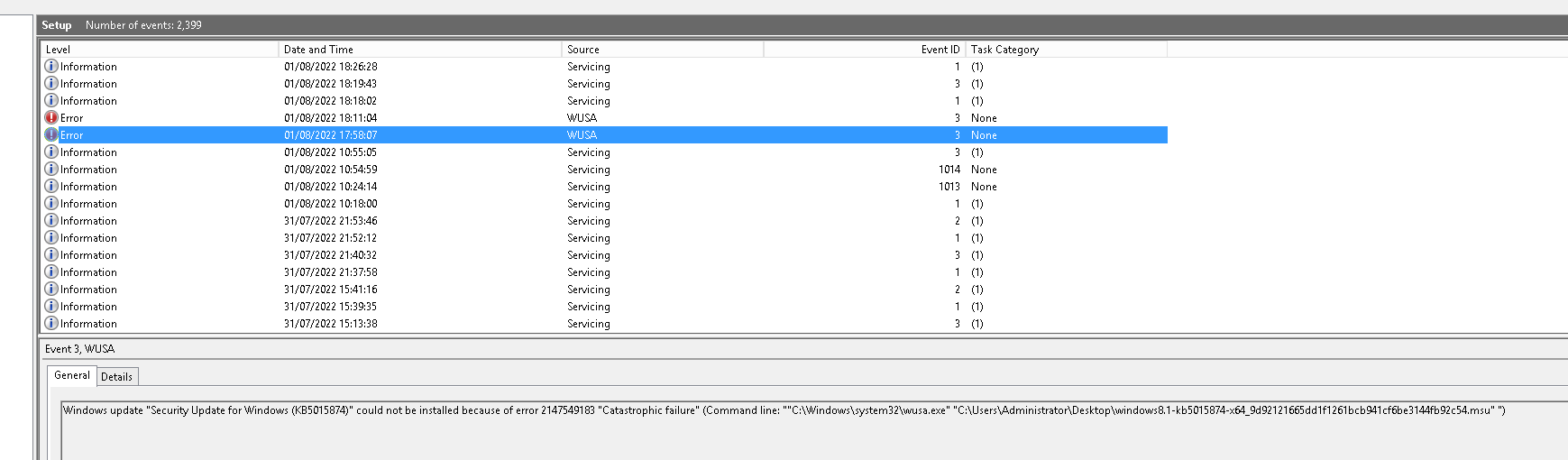 Server 2012 R2 Failing to Install Updates - Microsoft Q&A