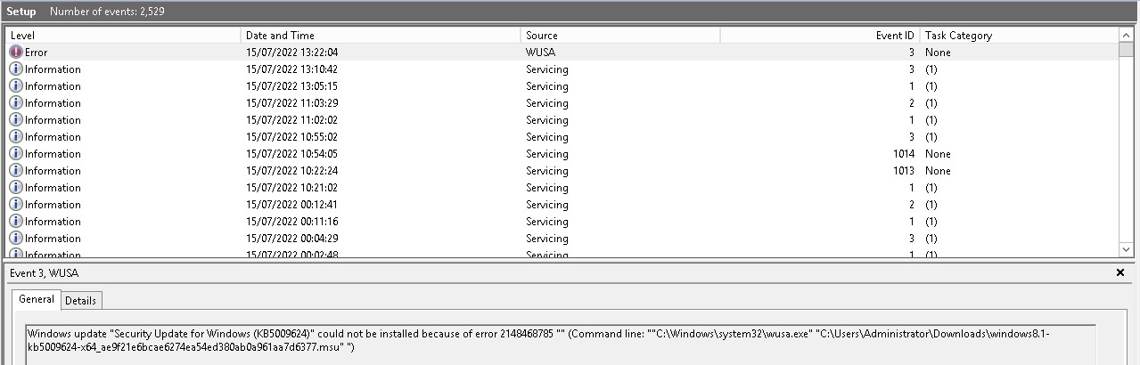 Server 2012 R2 Failing to Install Updates - Microsoft Q&A
