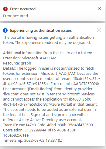 Can't get access to my Azure Active Directory settings - Microsoft Q&A
