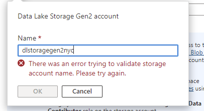 Facing validation errror while creating Synapse workspace. - Microsoft Q&A
