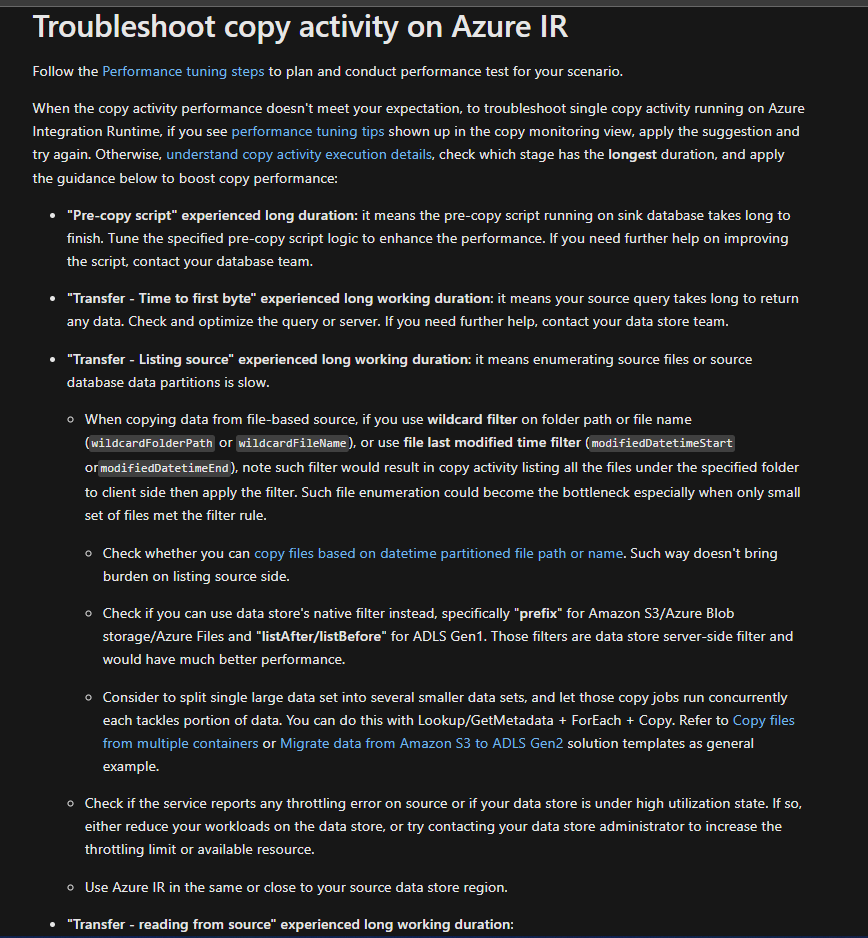 Azure Copy Data Activity getting timed out - Microsoft Q&A