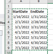 Month Ends Between Dates - Microsoft Q&A