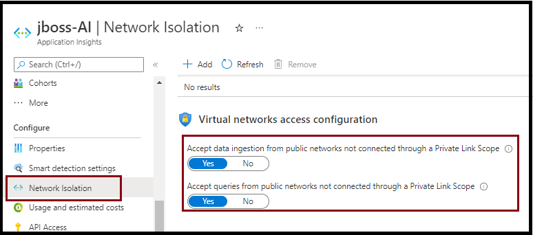 Application Insights Network Isolation Or Restrict only for Function ...