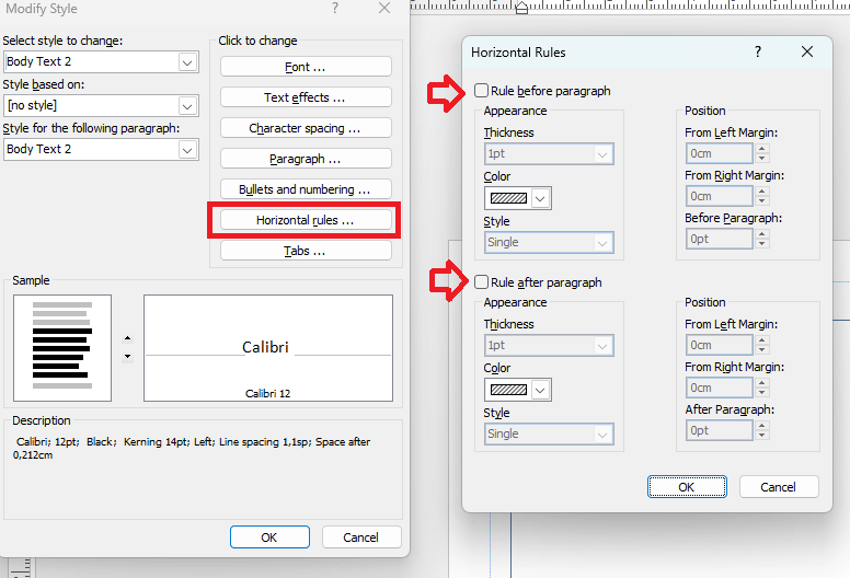 Create a horizontal line above and below a date (Microsoft Publisher ...