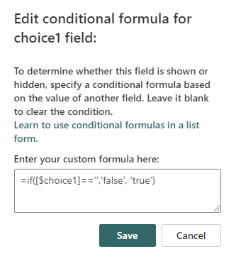 if formula to hide column if blank on modern SP list - Microsoft Q&A