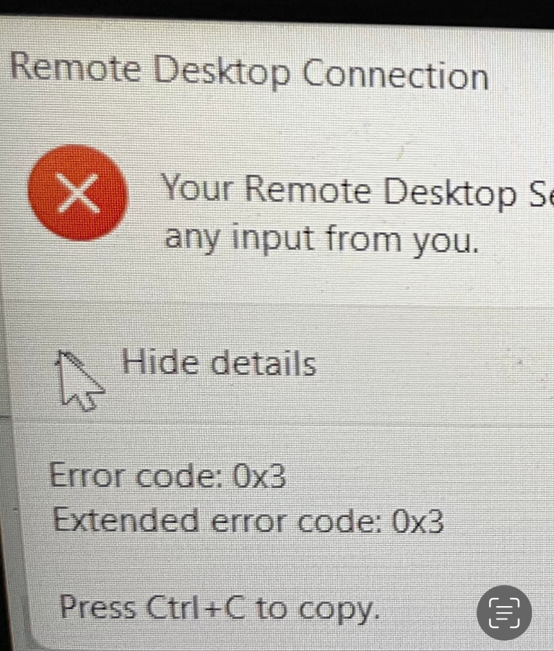 remote desktop sessions ended - Microsoft Q&A