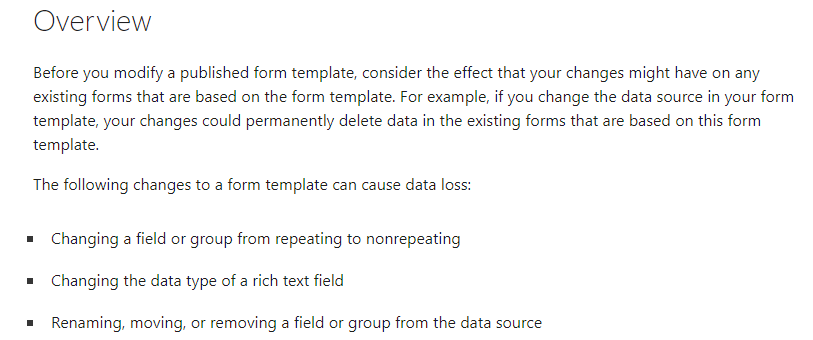 Sharepoint 2013 Infopath Forms Library Modify A Main Data Connection On An Existing Form