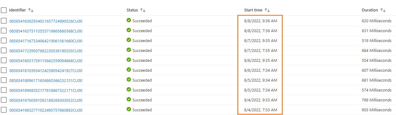 Logic App Trigger Time gets delayed one minute each day - Microsoft Q&A Logic App Trigger Time gets delayed one minute each day - Microsoft Q&A
