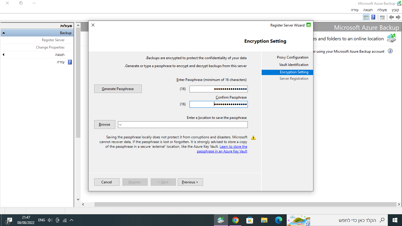 vault credentials - Microsoft Q&A
