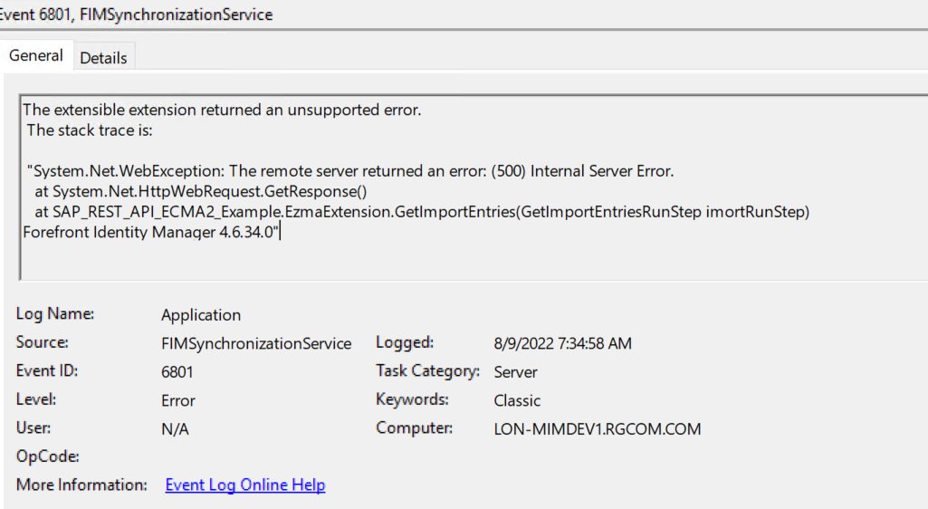 ECMA2 VS C# httpwebrequest code for SAP REST API from MIM 2016 - Microsoft Q&A