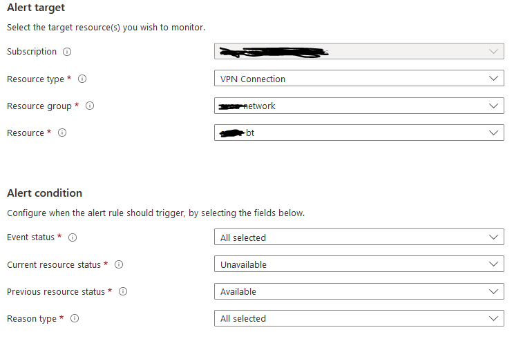 Alert Rule for VPN connection not triggering? - Microsoft Q&A