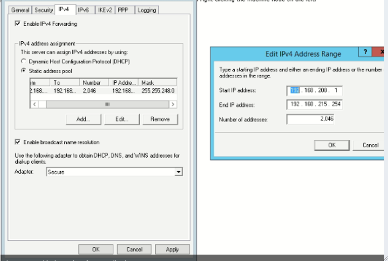 RRAS Static IP Pool is assigning wrong subnet - Microsoft Q&A