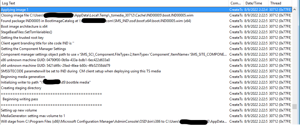 Failed to initialize Toolkit and policy. Verify the user is authorized to create Task Sequence ...