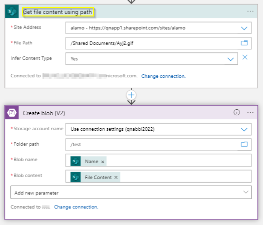 files move from sharepoint folder to blob storage - Microsoft Q&A