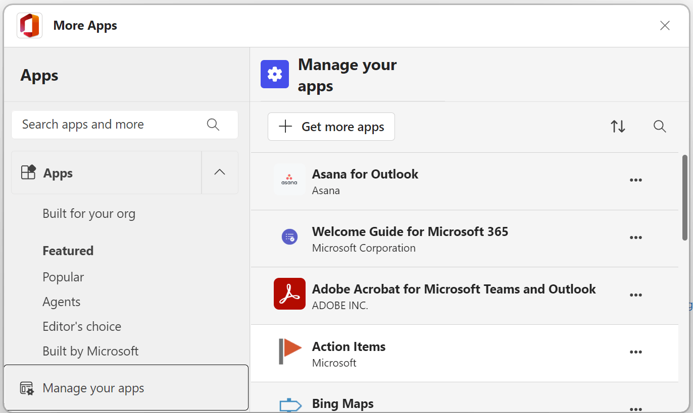 I cannot access my apps in classic outlook. If I switch to New Outlook ...