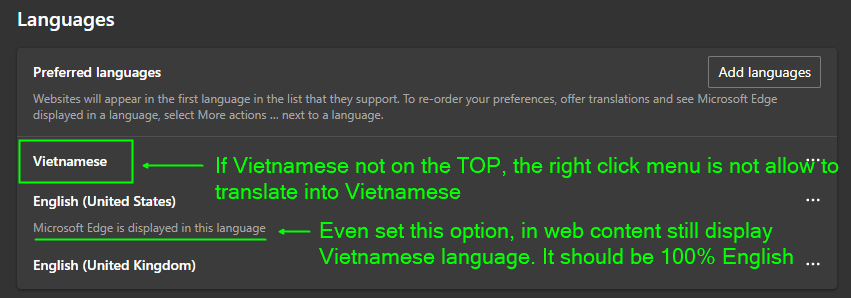 How to translate language in context menu and display language are ...