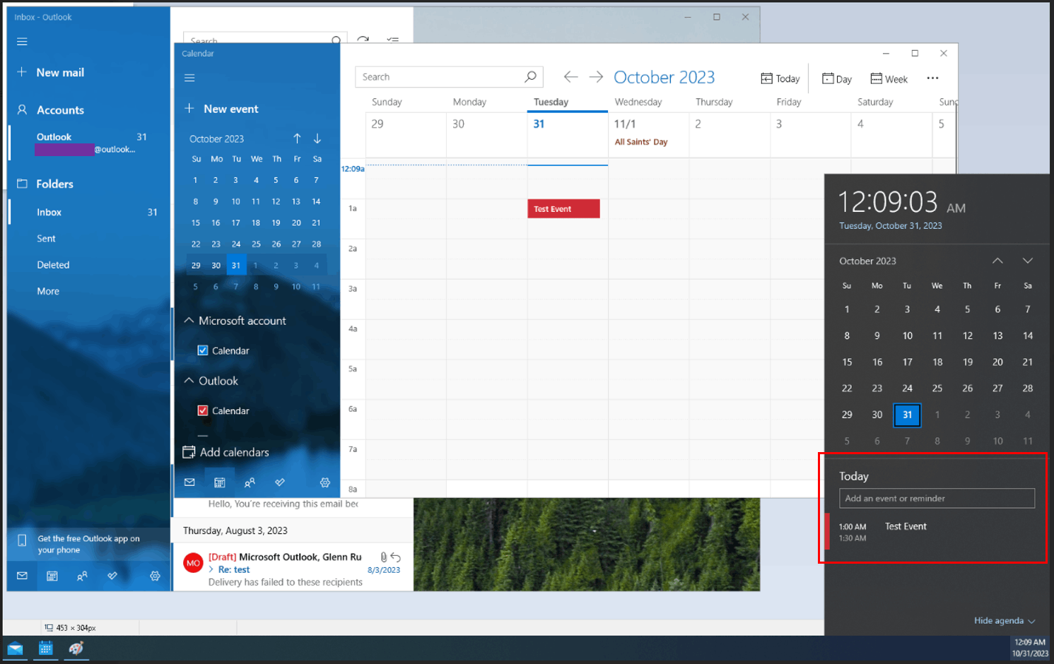 Taskbar calendar pop-up no longer showing events - Microsoft Q&A