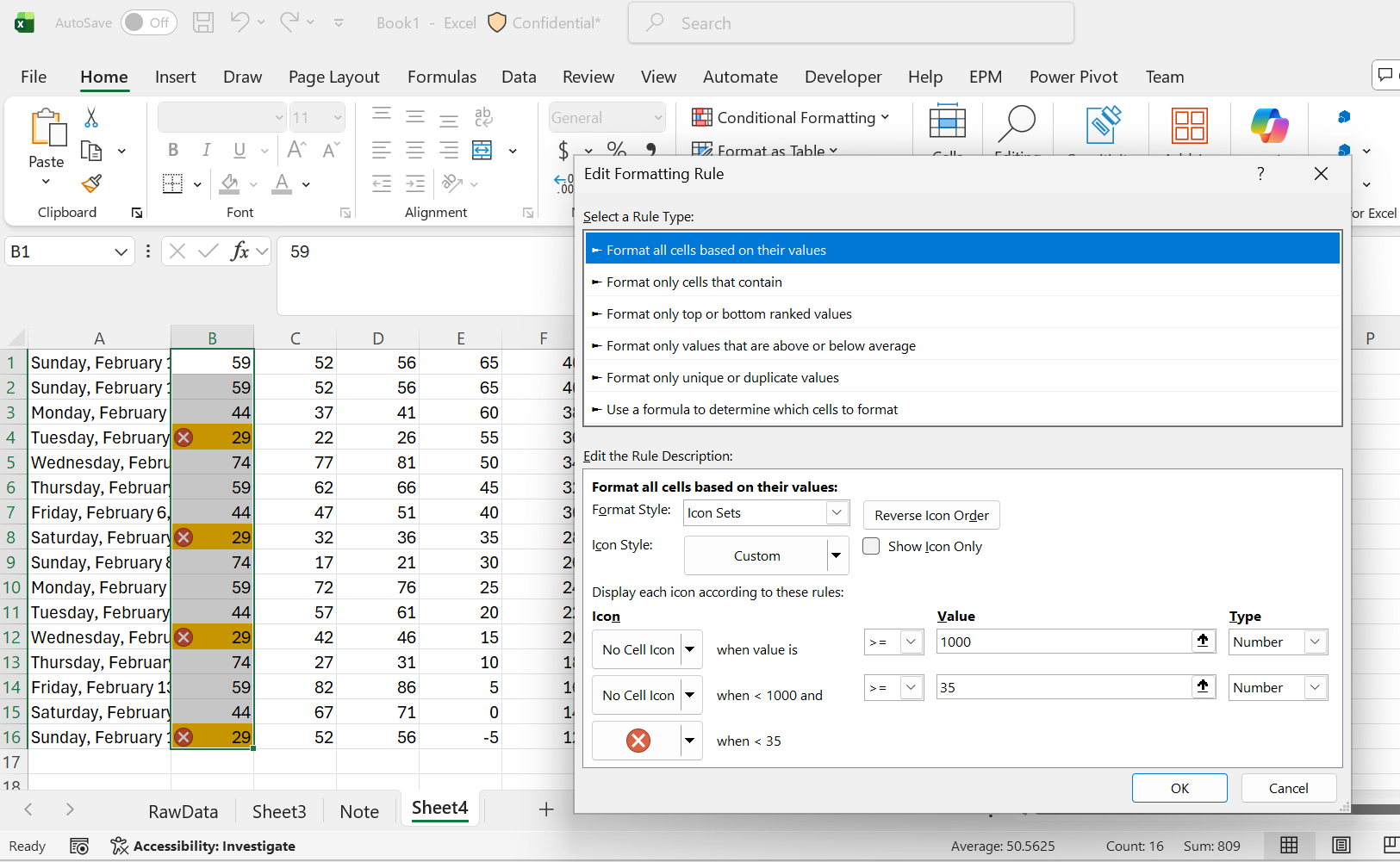 Conditional Formatting When Cell Highlighted, Next cell add "X" amount ...