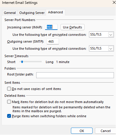 need to change Port number from 993 to 110 - Microsoft Q&A