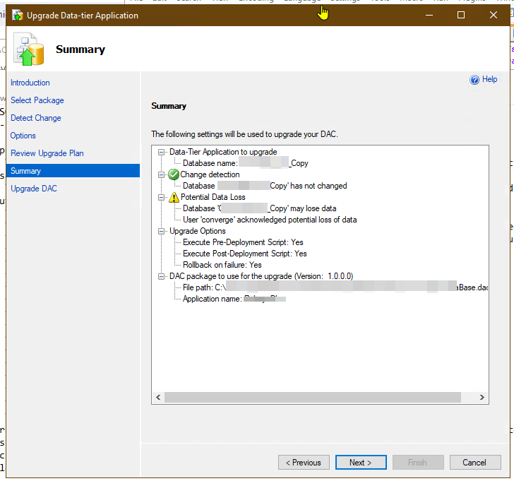 Error of Dacpac deployment via SSMS failed: Cannot alter the role db ...