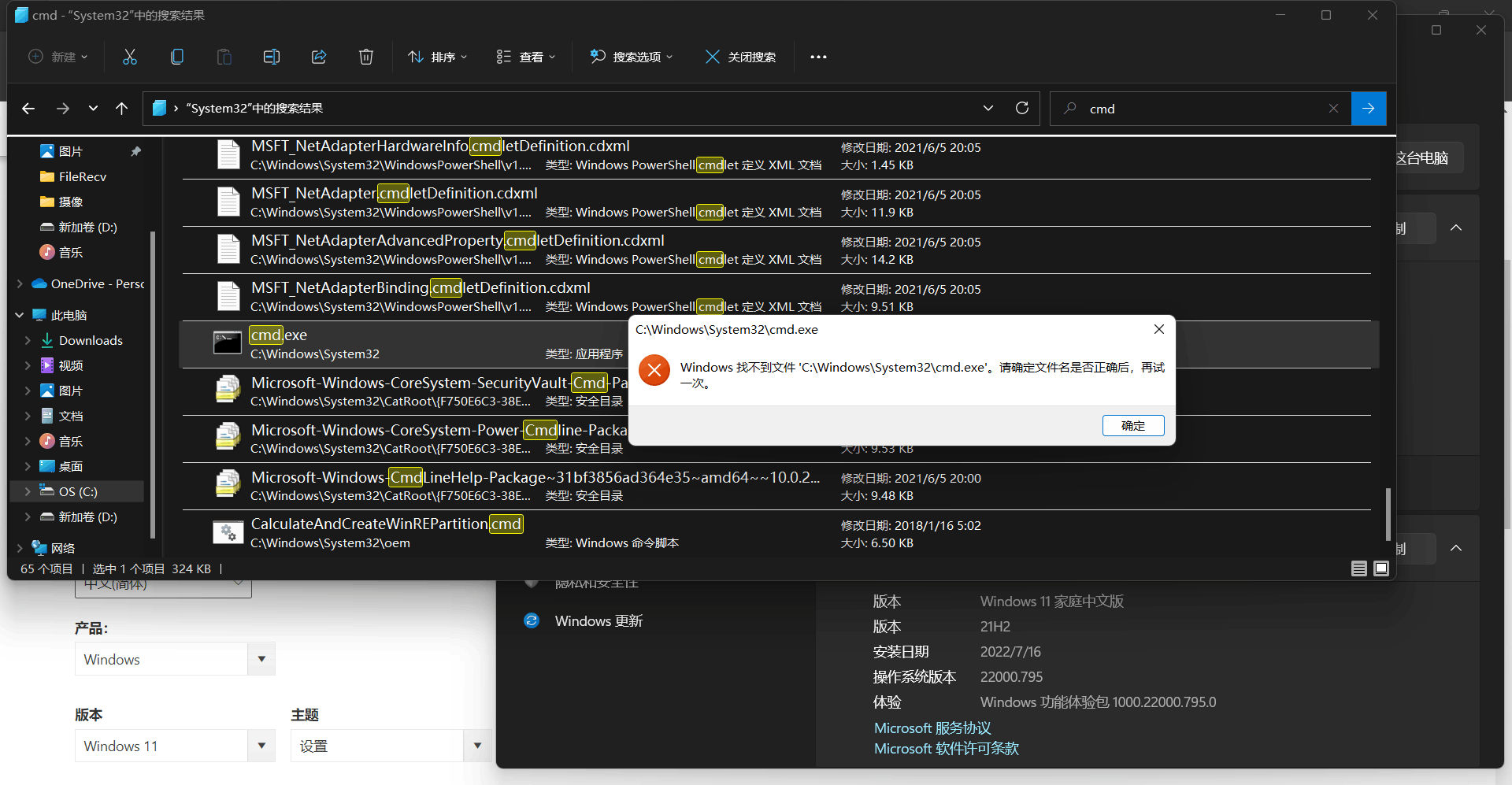 windows11打不开cmd - Microsoft Q&A