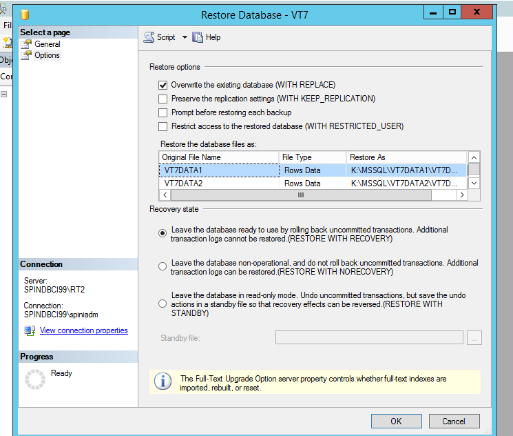 Restored in different location - Microsoft Q&A