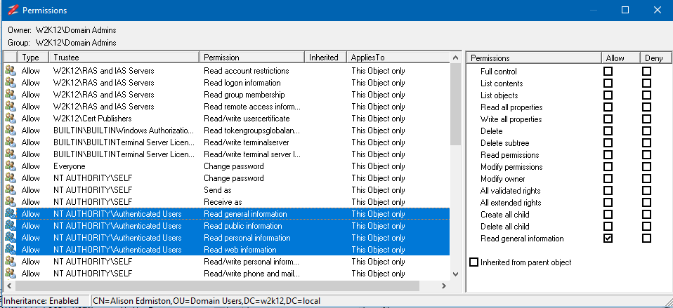 what field in AD user attribuite/properties can be used to take notes ...