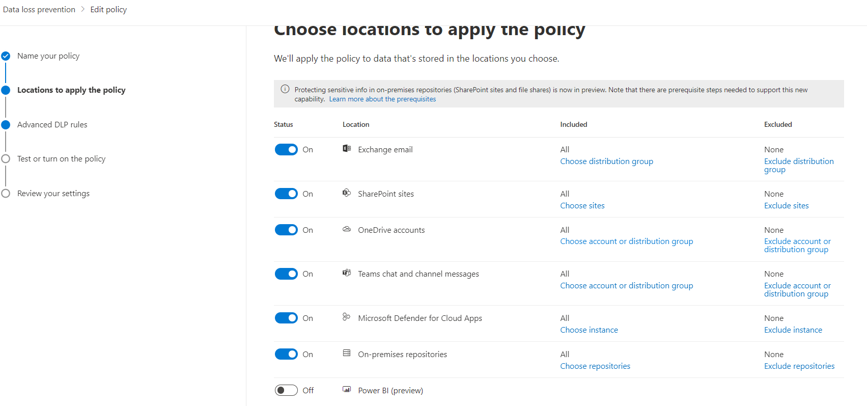 Endpoint DLP Policy Locations - Microsoft Q&A