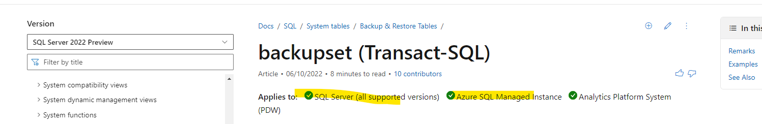 Azure Managed Instance Get Backup Retention Period From Sql Instead Of Cliportal Microsoft Qanda