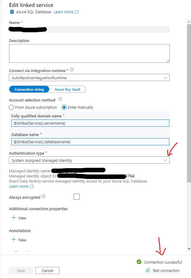 Azure Data Factory Connecting To Azure Sql Returns Sqlfailedtoconnect Microsoft Qanda