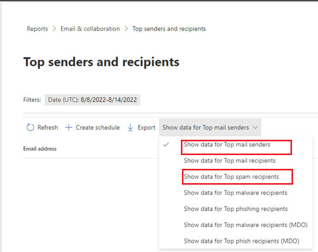 Top outbound spam senders in EOP. - Microsoft Q&A