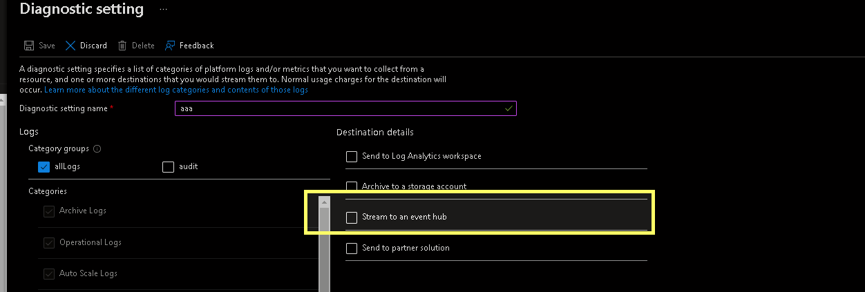 How to view logs from Eventub without using storage account or log ...