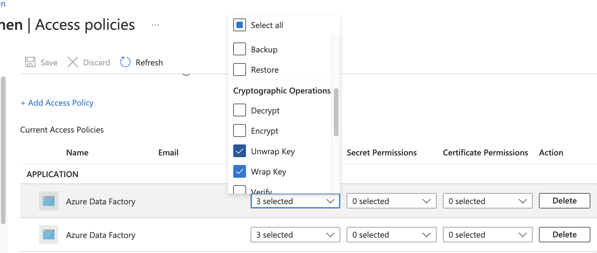 ADF - You cannot add CMK settings for factories with existing entities ...