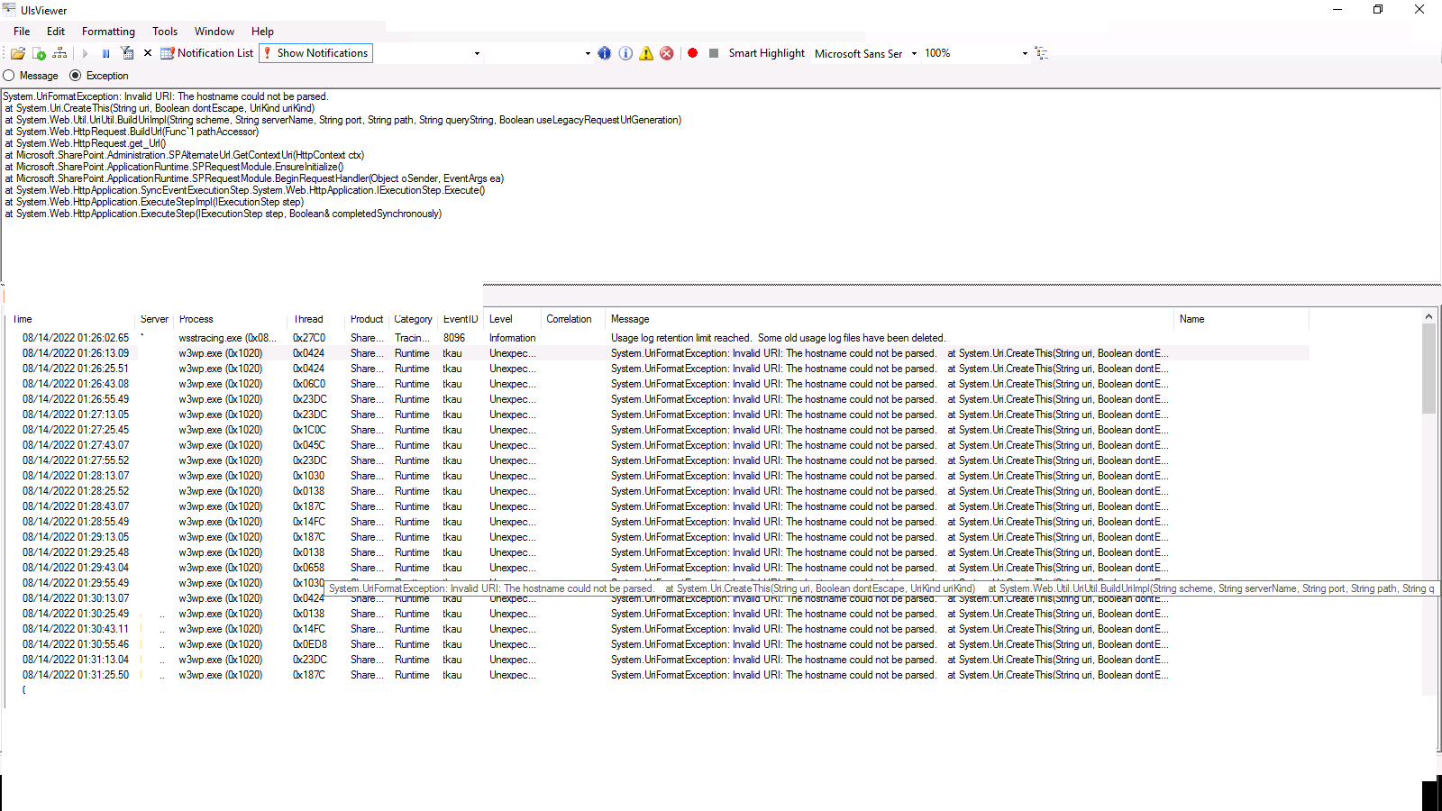 Systemuriformat Exception Invalid Uri The Hostname Could Not Be Parsed Microsoft Qanda 3121
