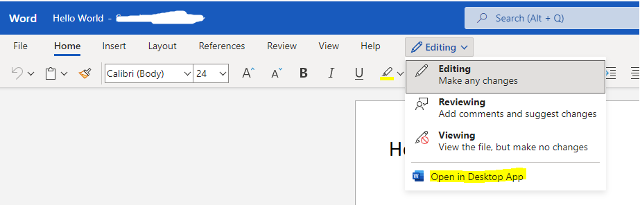 Not able to use "Continue Here" button in Office Online editor - Microsoft Q&A