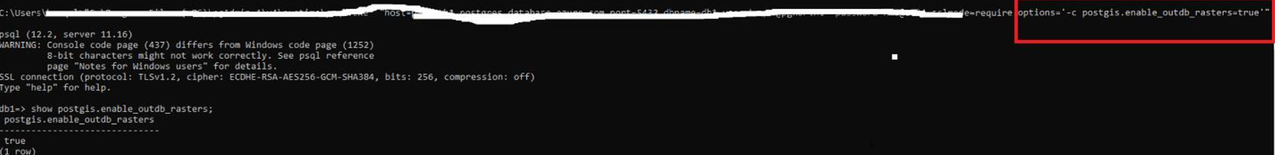 Can postgis.enable_outdb_rasters be enabled on Azure Database for ...