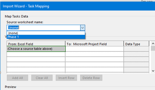 Importing Excel Workbook Data Into Ms Project Isn T Working Microsoft Qanda