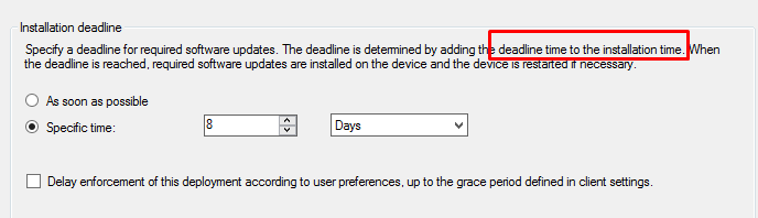 SCCM ADR Installation deadline - Microsoft Q&A