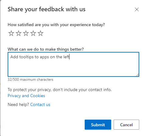 There should be tooltips for all icons on Microsoft apps - Microsoft Q&A