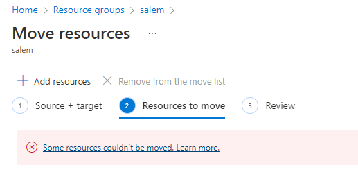 Moving resource group from another account to this account - Microsoft Q&A