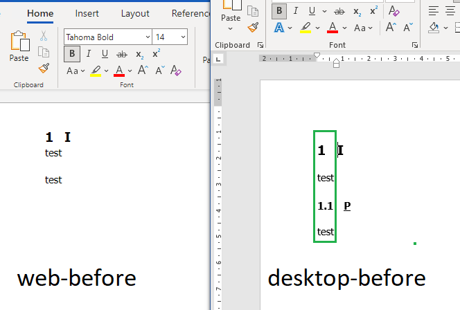 heading numbers dissappear when collaborating with web and desktop at ...