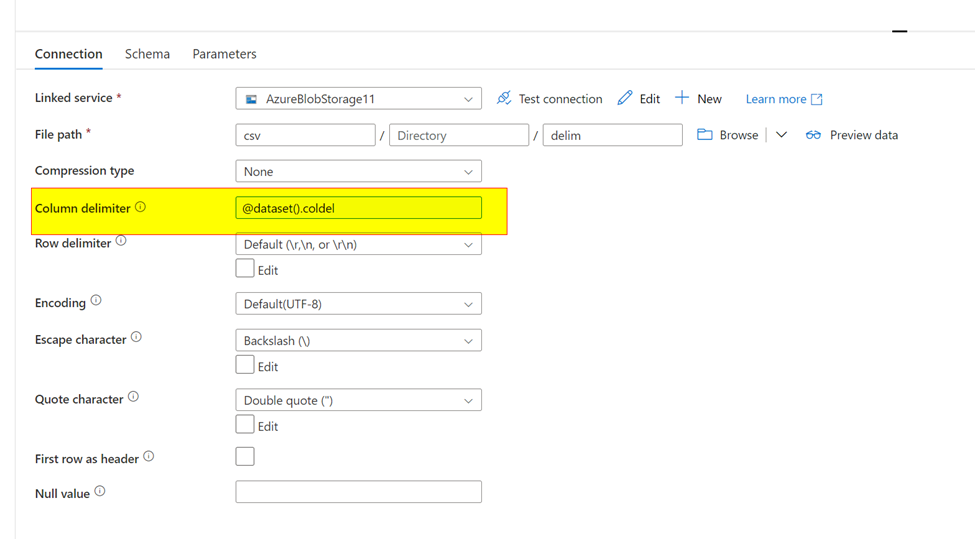 Copy Activity Using Custom Column Delimiter In Azure Data Factory Microsoft Qanda 
