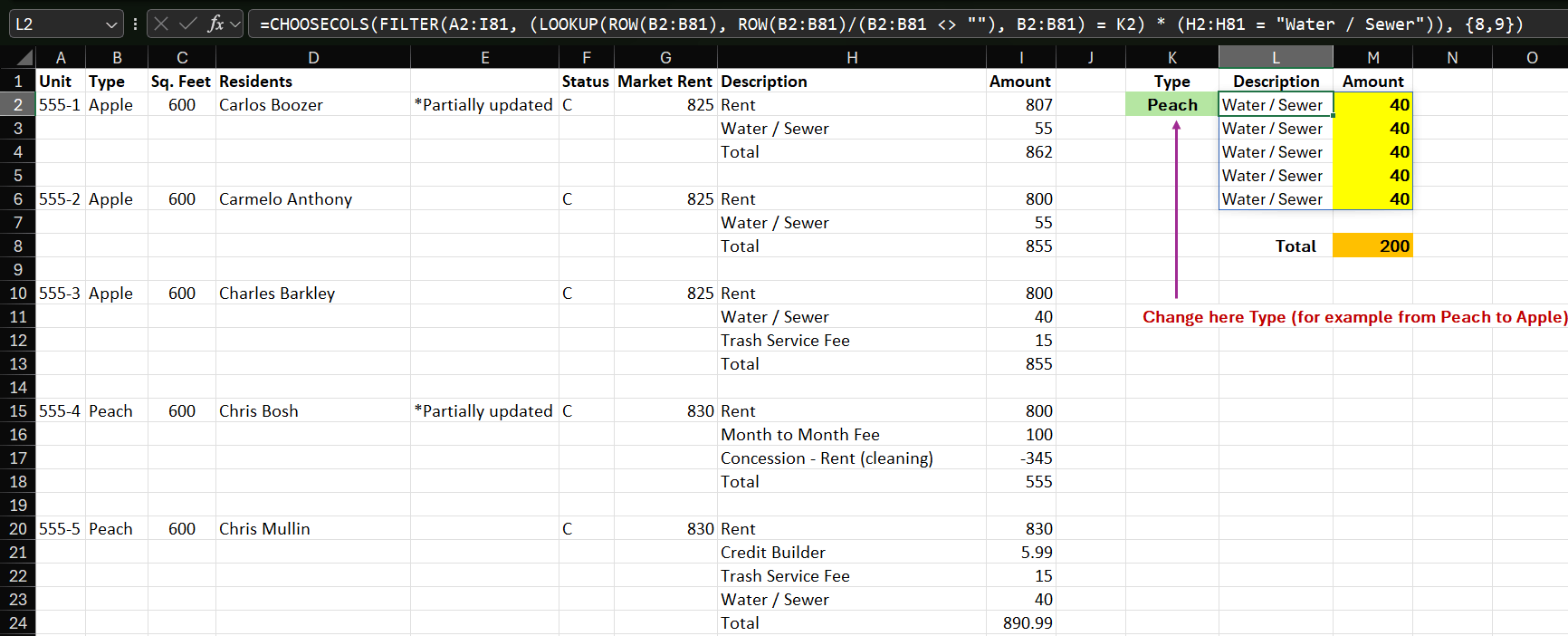 SUMIF or Index/Match to Sum values in different rows. - Microsoft Q&A