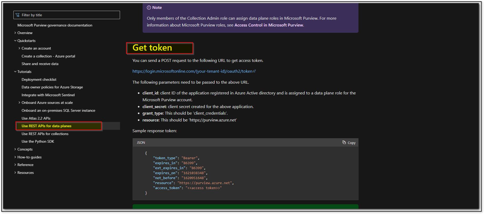 Azure Purview : Is there any Token Validation RestAPI - Microsoft Q&A