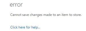Error "Cannot save changes made to an item to store" on Exchange admin ...