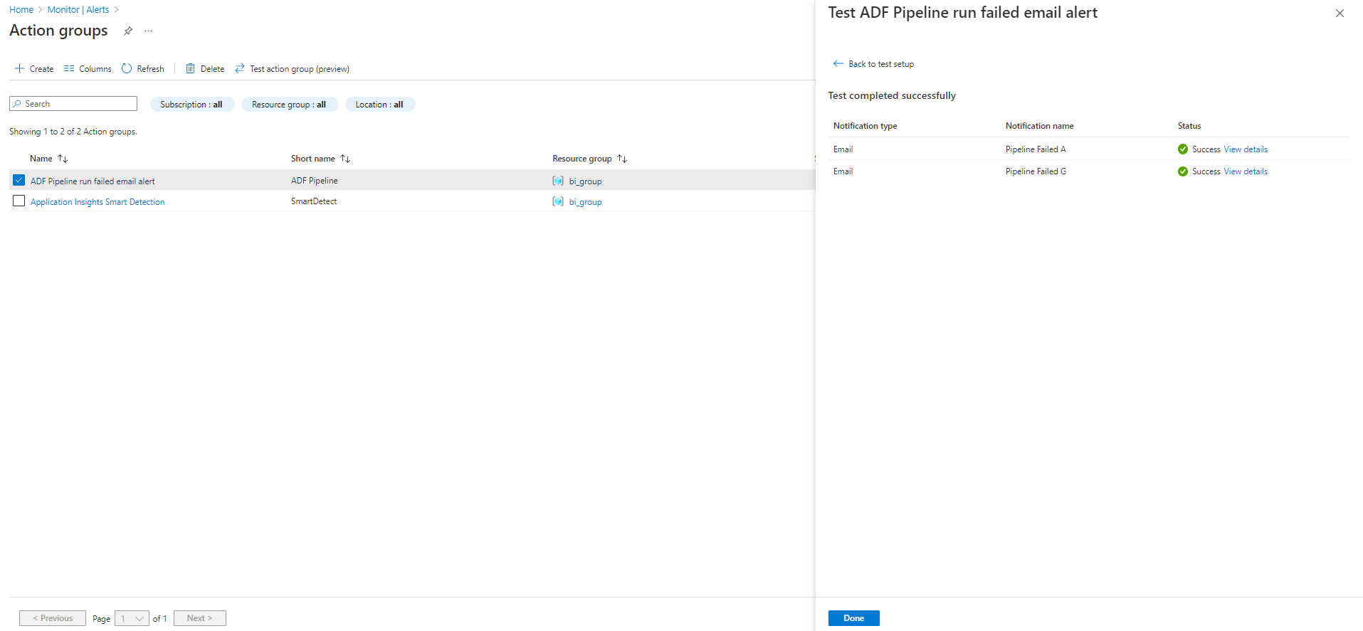 Alert Metrics in adf is not working - Microsoft Q&A