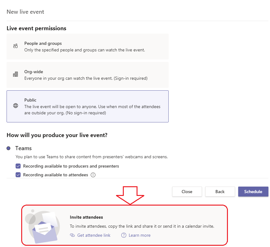 MS Teams Live events for public - Microsoft Q&A
