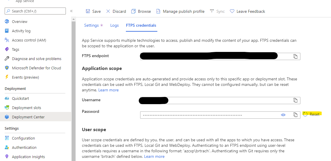 About App Service Application Scope - Microsoft Q&A