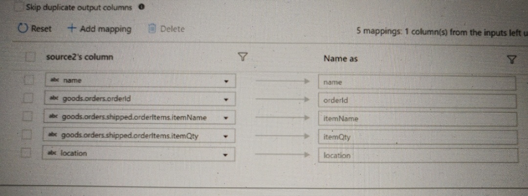 Rule based mapping in Flatten transformation - Microsoft Q&A