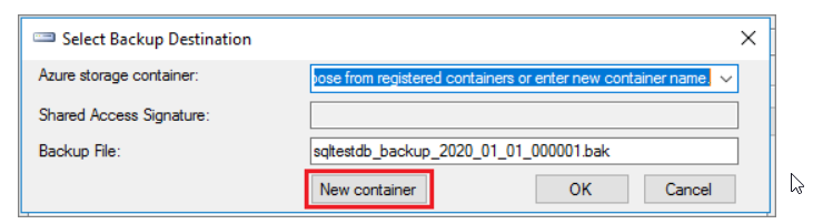 Cannot backup onprem database to Azure Blob container - Microsoft Q&A Cannot backup onprem database to Azure Blob container - Microsoft Q&A